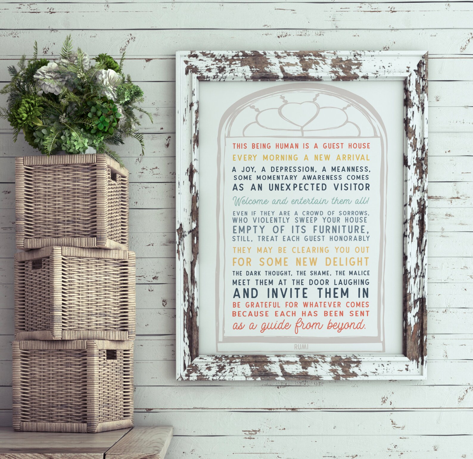 The Guest House // Physical Print // Therapy Gift // Mindfulness Gift ...
