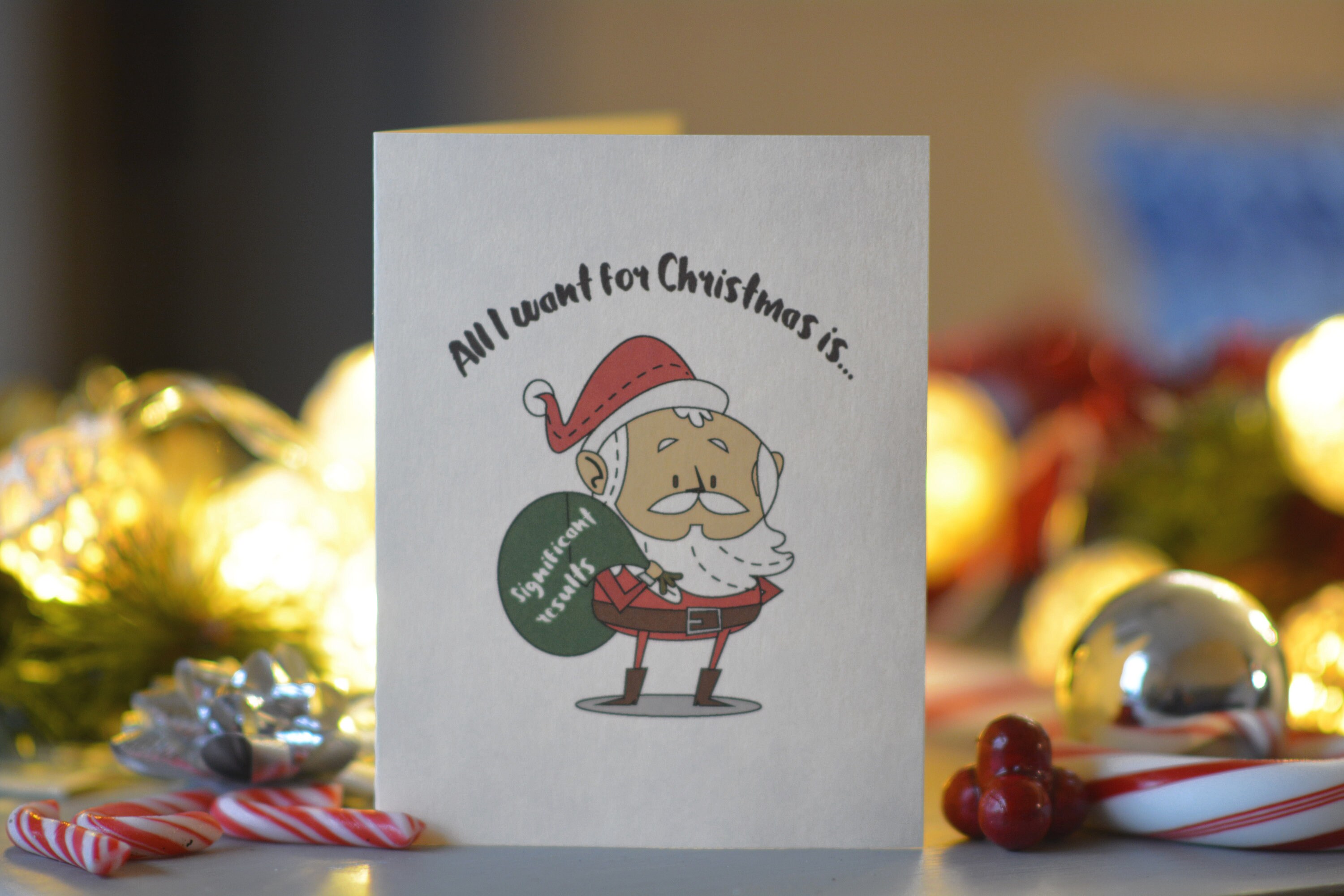 Grad Student Christmas Card // Digital Card // Digital Print // Science ...