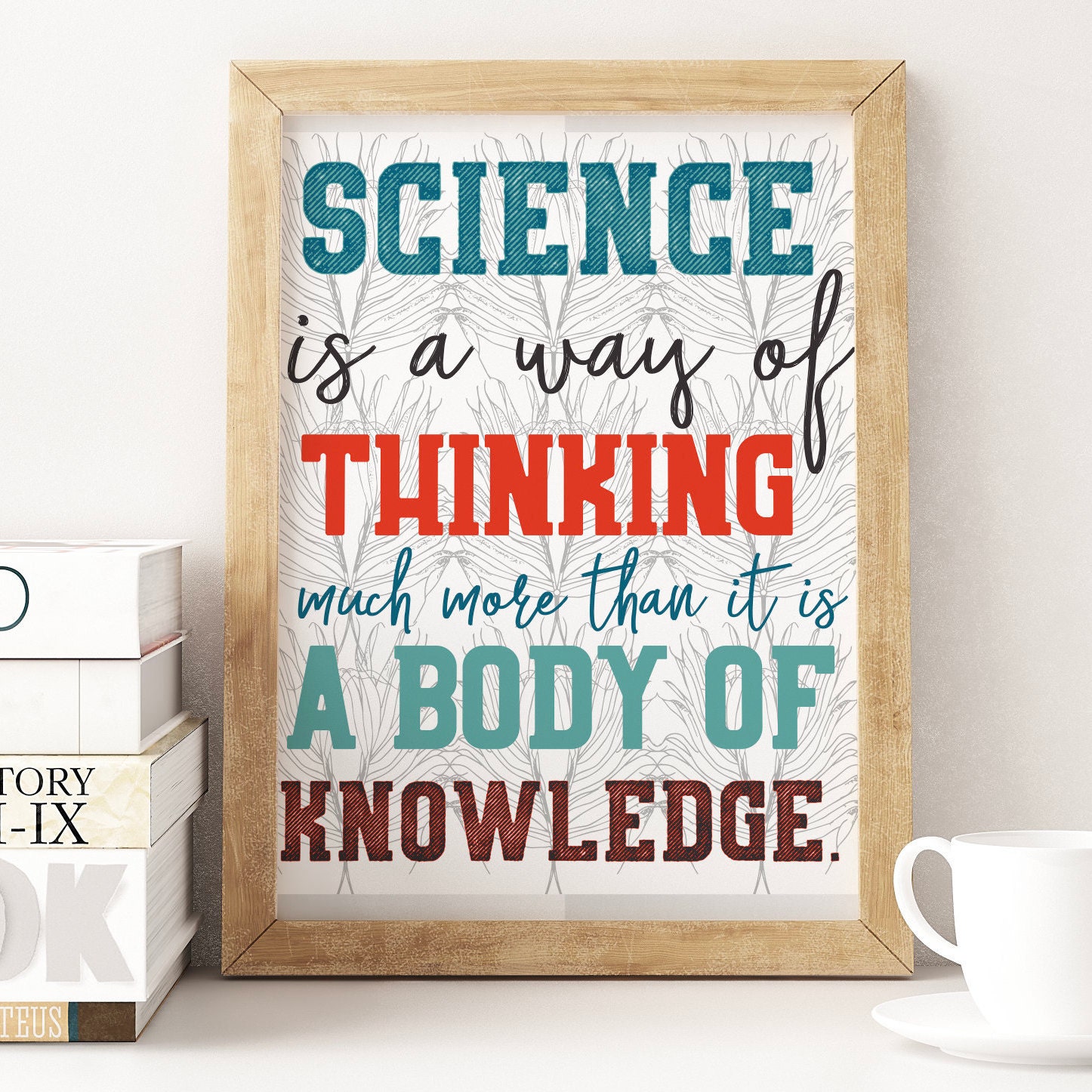Science is a Way of Thinking // Physical Print // Carl Sagan | Etsy