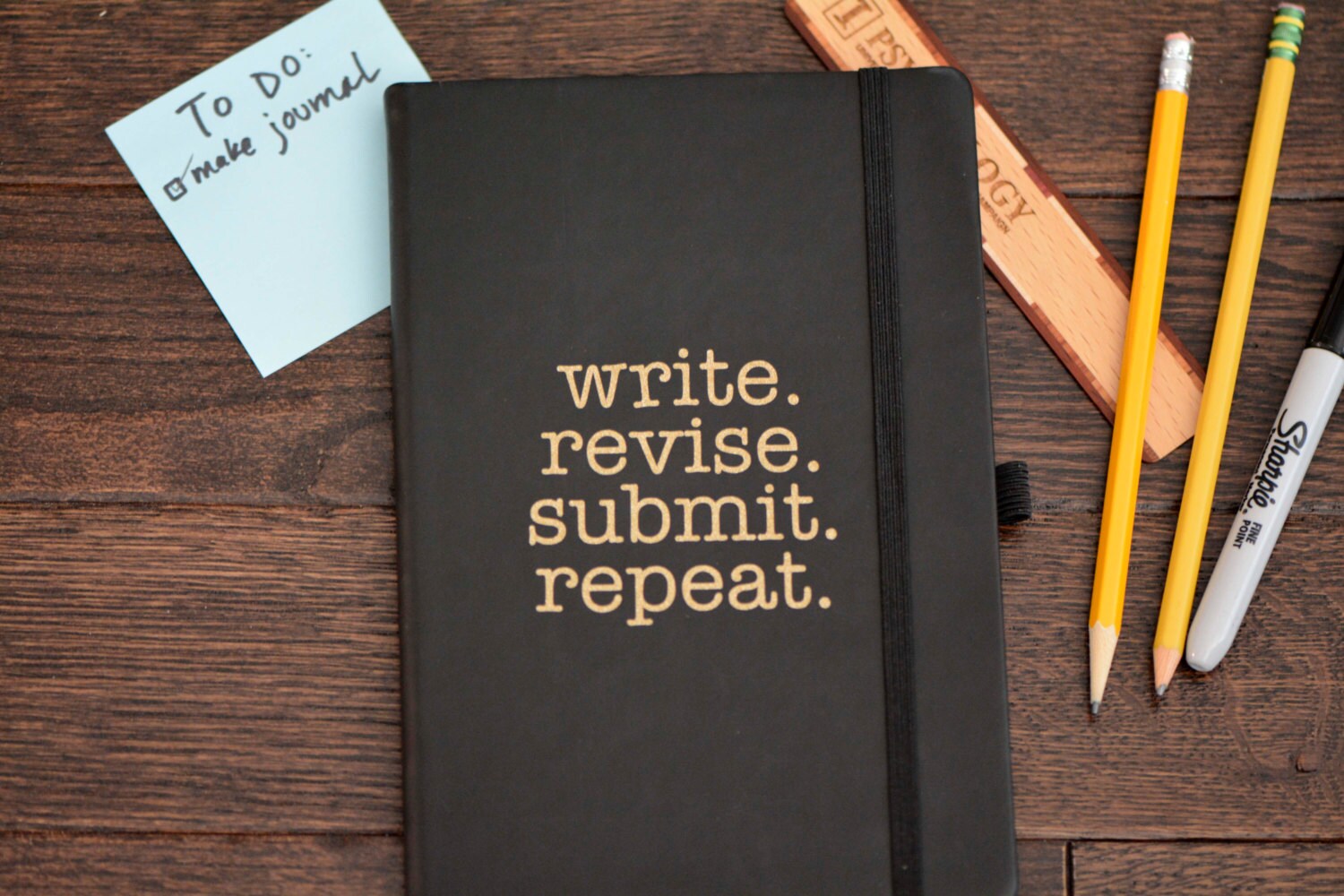 Write. Revise. Submit. Repeat. / Writing Inspiration Journal / | Etsy