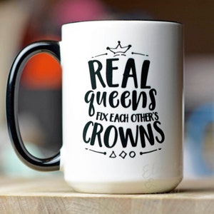 Real Queens Fix Each Other's Crowns // Encouragement Mug // Uplifting ...