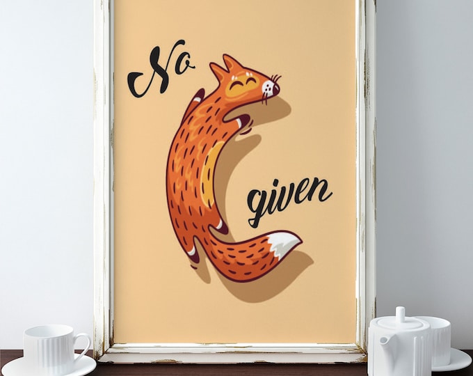 No Fox Given digital Print - Etsy