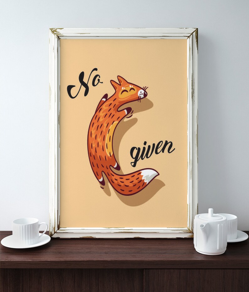No Fox Given digital Print - Etsy