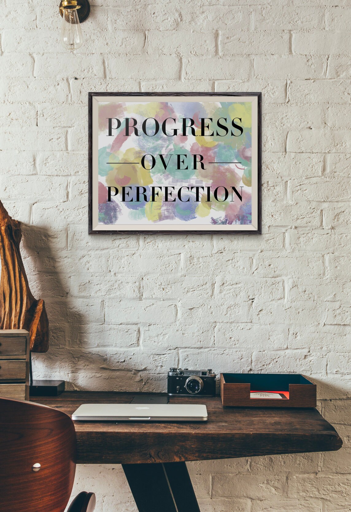 Progress Over Perfection // Physical Print // Abstract Print | Etsy