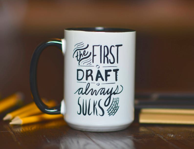The First Draft // Academic Humor Mug // Gift for Grad Student | Etsy