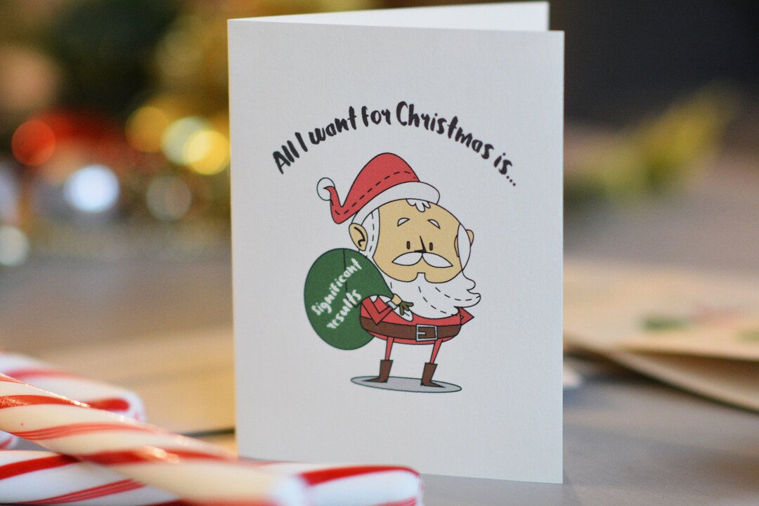 Grad Student Christmas Card // Digital Card // Digital Print // Science ...