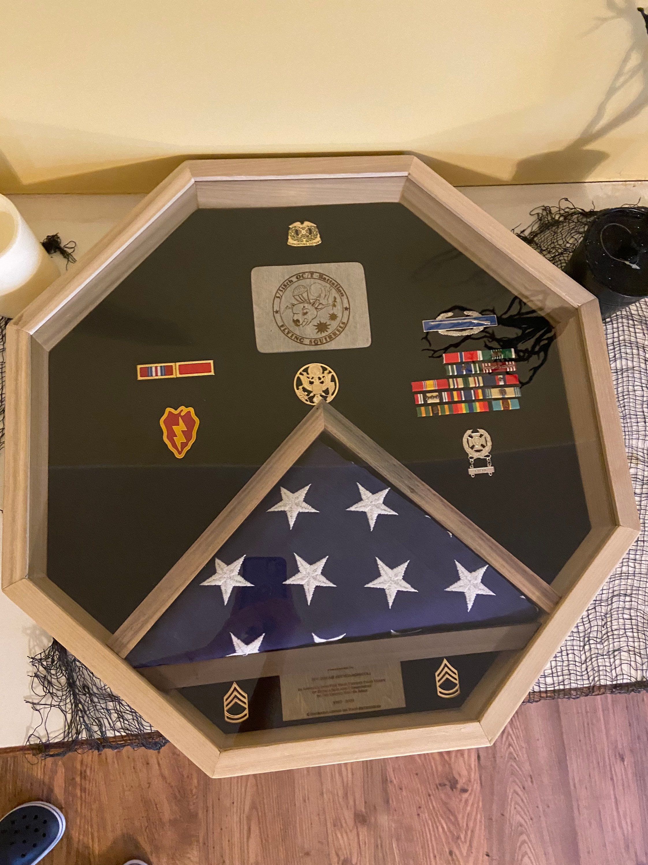 Octagonal Military Shadow Box read Description - Etsy