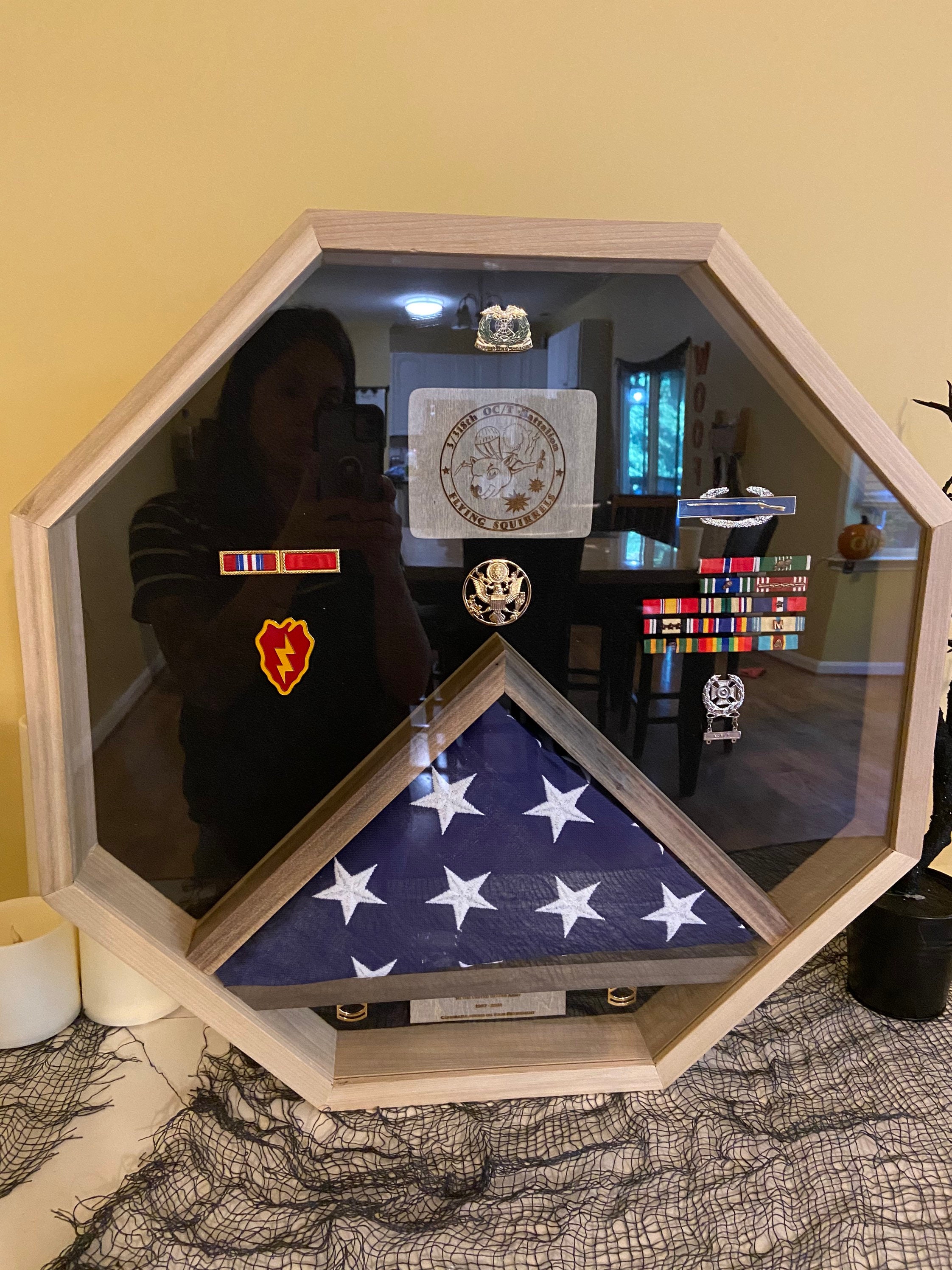 Octagonal Military Shadow Box read Description - Etsy