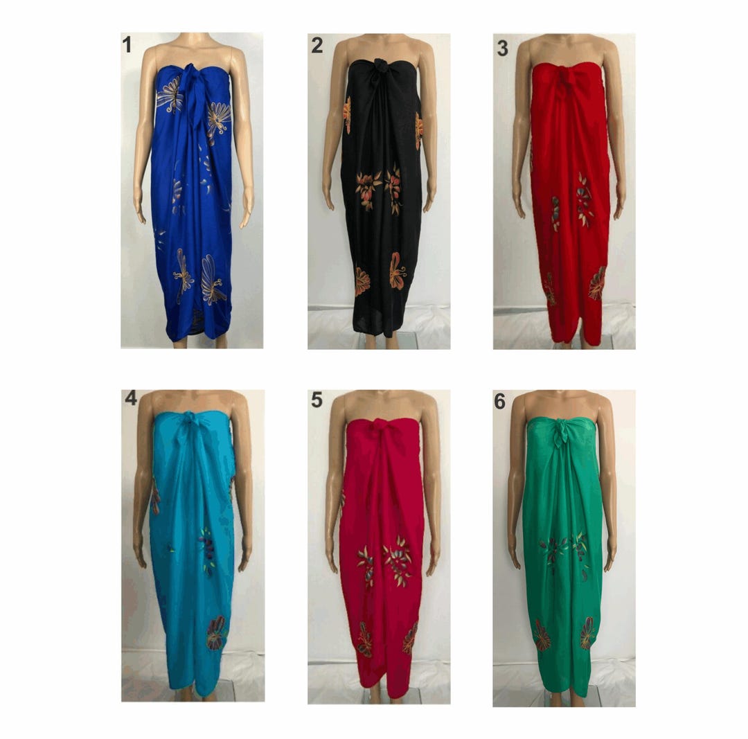 Tie Dye Rayon Sarong Dress: Elastic Back Beach Mumu Sizes 10 - 36 - Etsy Australia