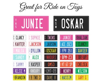 Novelty Personalised Kids Bike Mini Number Plate Licence Door - Etsy