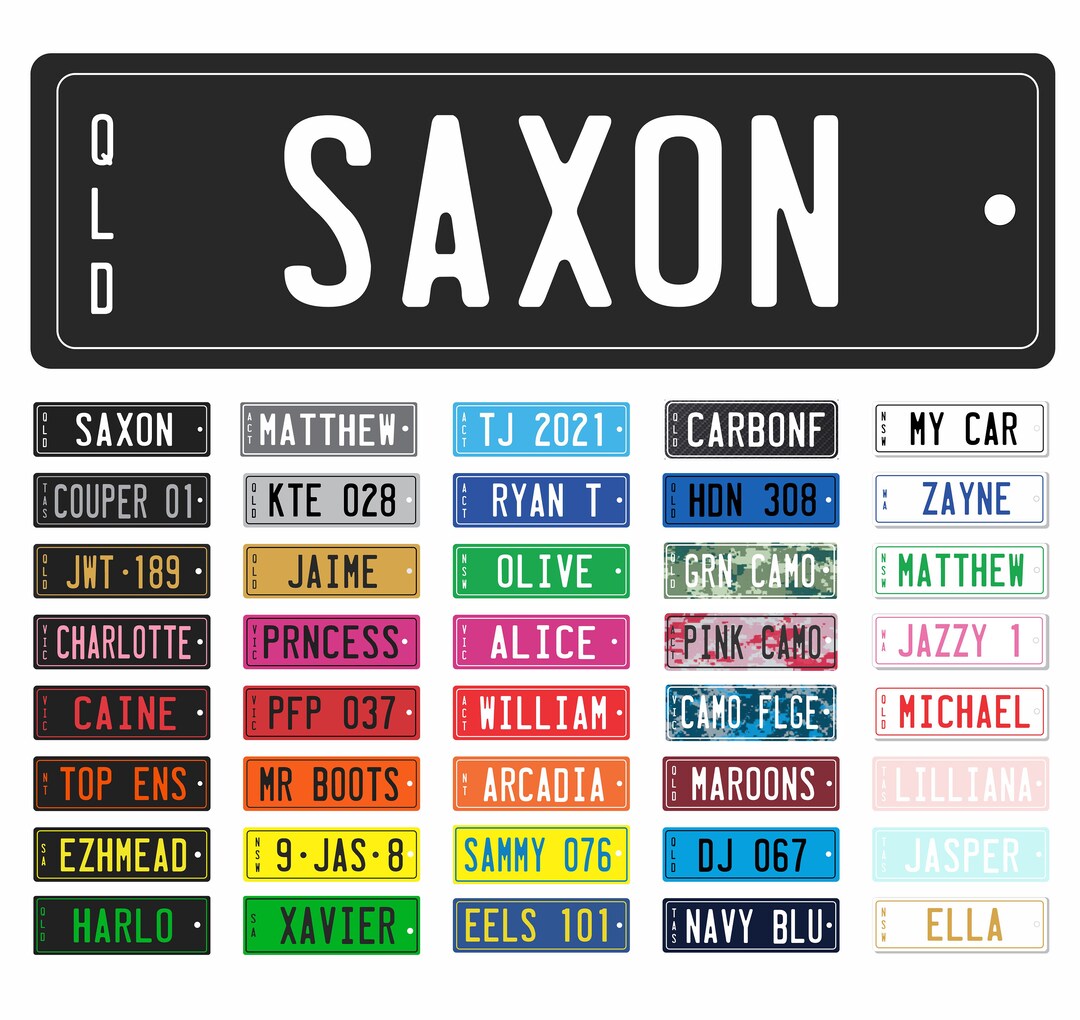 Personalised Keyring Custom Key Ring License Number Plate Rego Key Tag ...