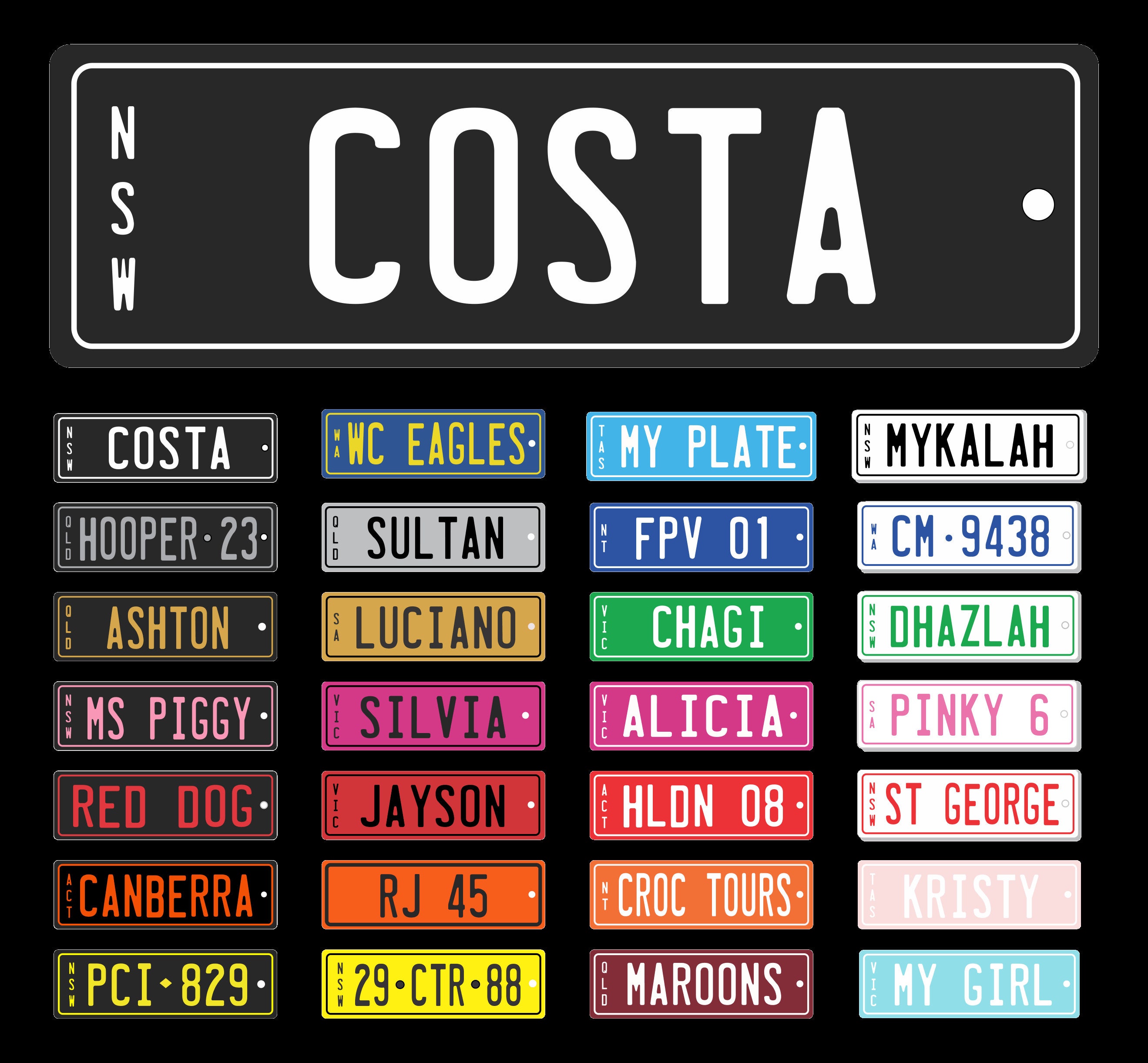 Personalised Keyring Custom Key Ring License Number Plate Rego - Etsy ...