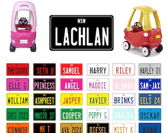 Novelty Personalised Kids Bike Mini Number Plate Licence Door Sign ...