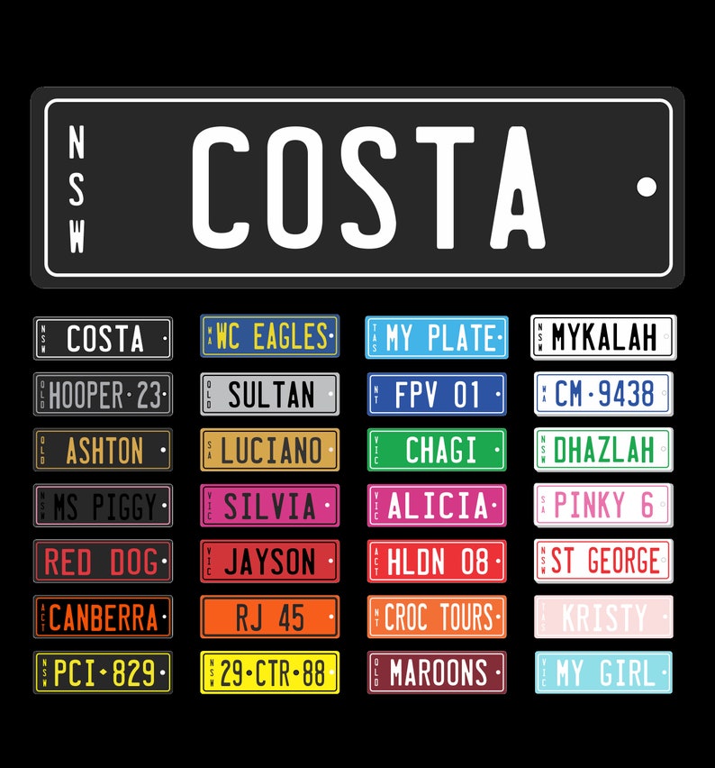 Personalised Keyring Custom Key Ring License Number Plate Rego - Etsy ...