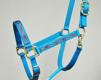 Aztec Horse Halter Aztec Design Draft Horse Halter Breakaway | Etsy