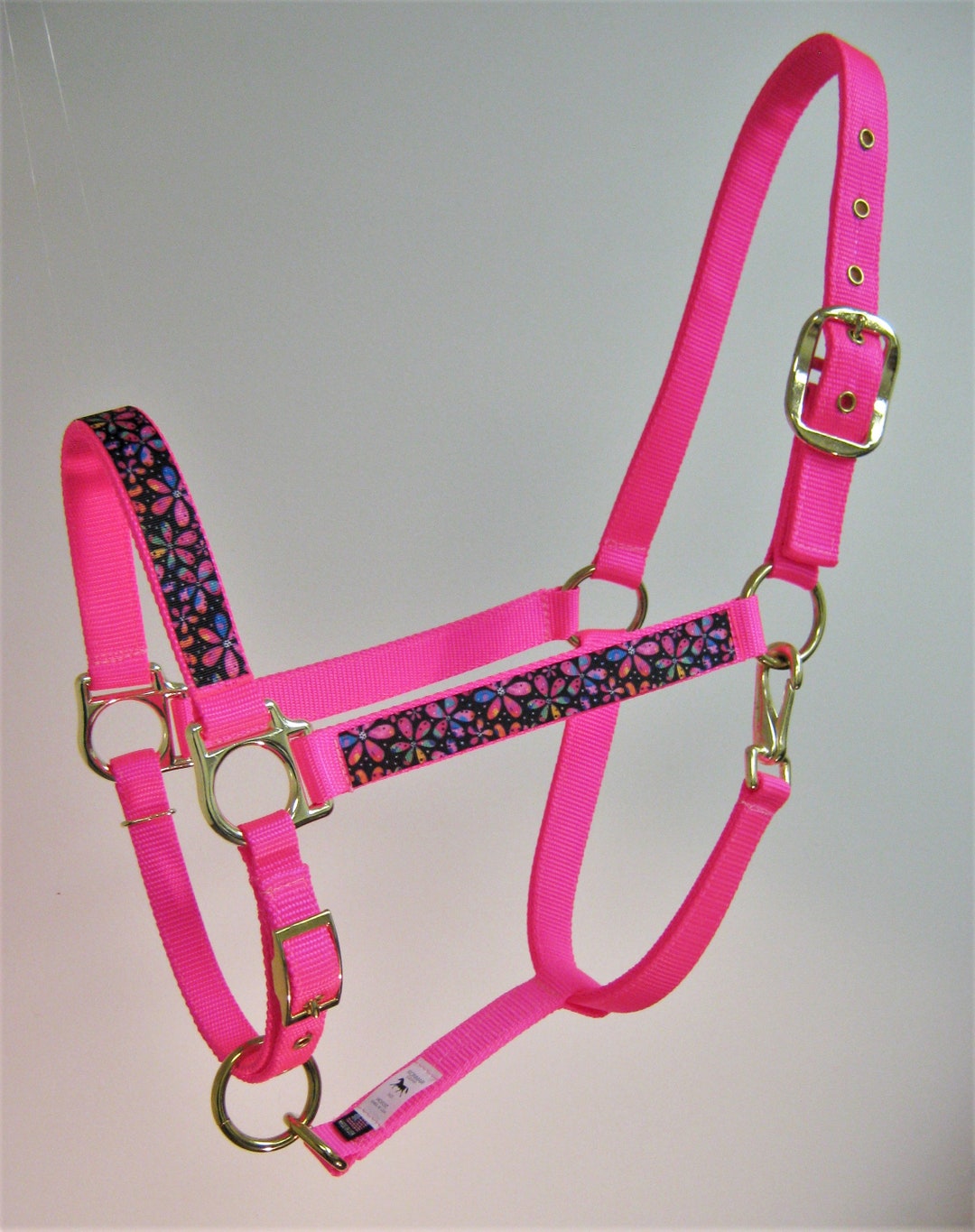 Flower Power Horse Halter, Groovy Flowers Mini Horse Halter, Floral ...