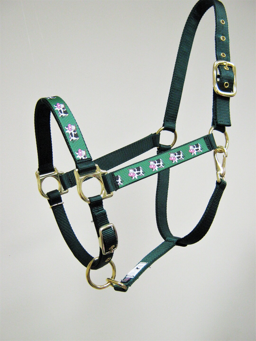 Milk Cow Design Horse Halter, Cute Cow Draft Horse Halter, Farm Animal ...