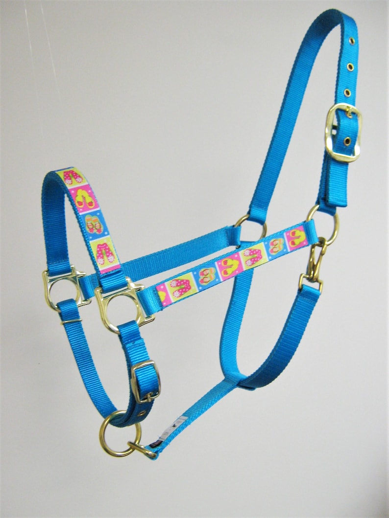 Flip Flops Horse Halter, Colorful Flip Flop Mini Horse Halter ...