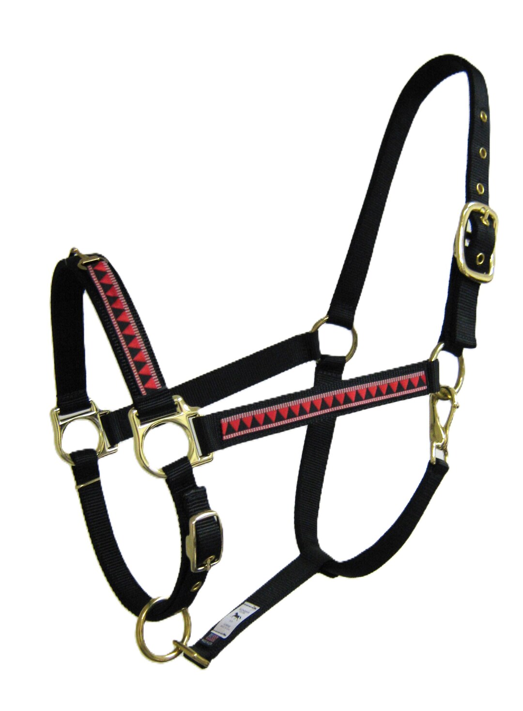 English Bit Pyramid Trim Horse Halter, English Bit Triangle Design Mini ...