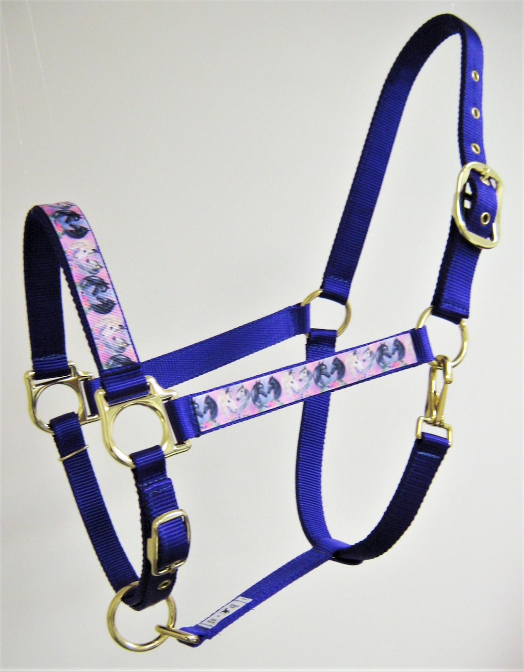 Pastel Flower Horse Halters. White Horse Flower Halter, Pretty Draft ...