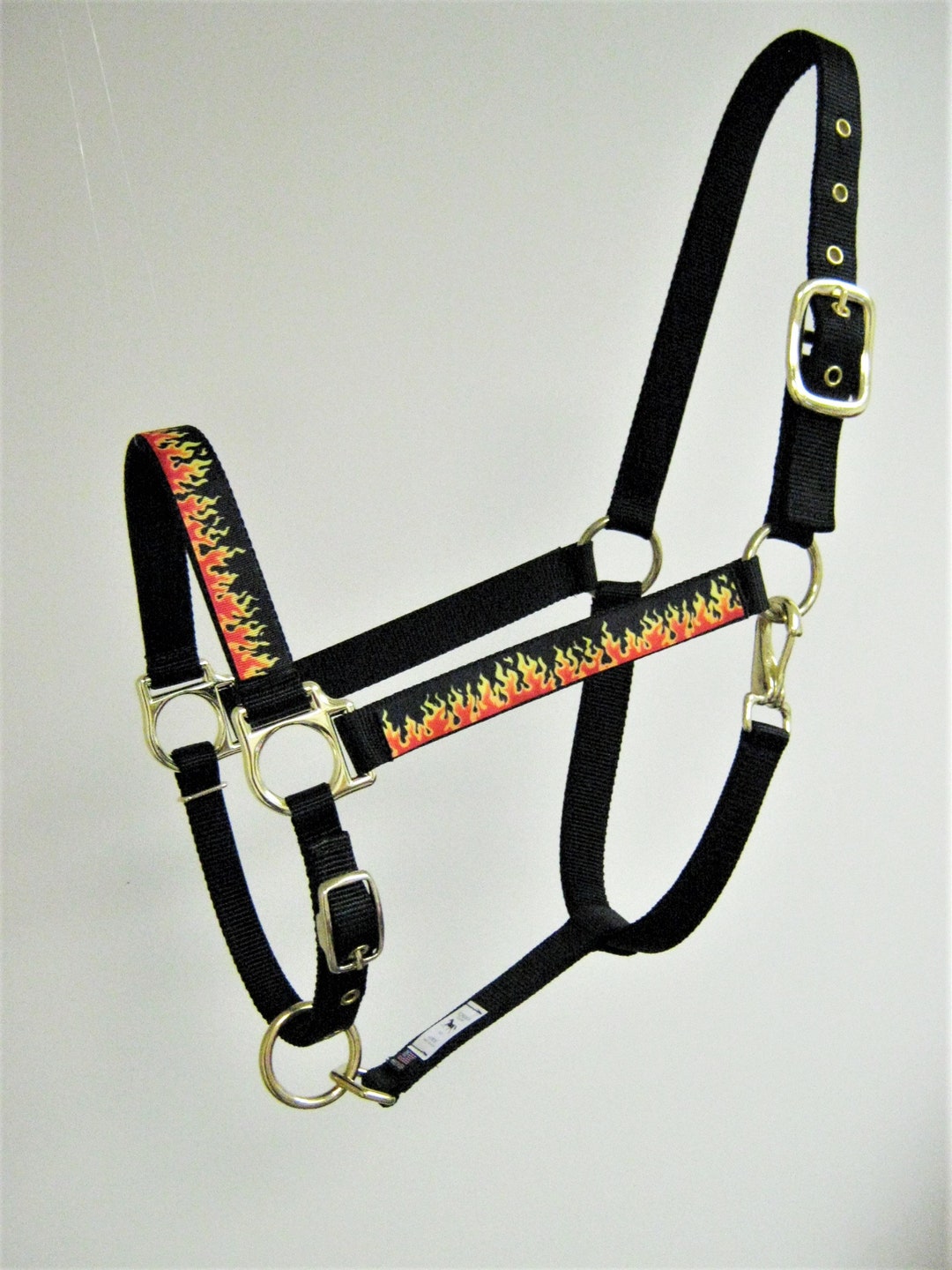 Flames Horse Halter, Flame Mini Horse Halter, Fire Large Horse Halter ...