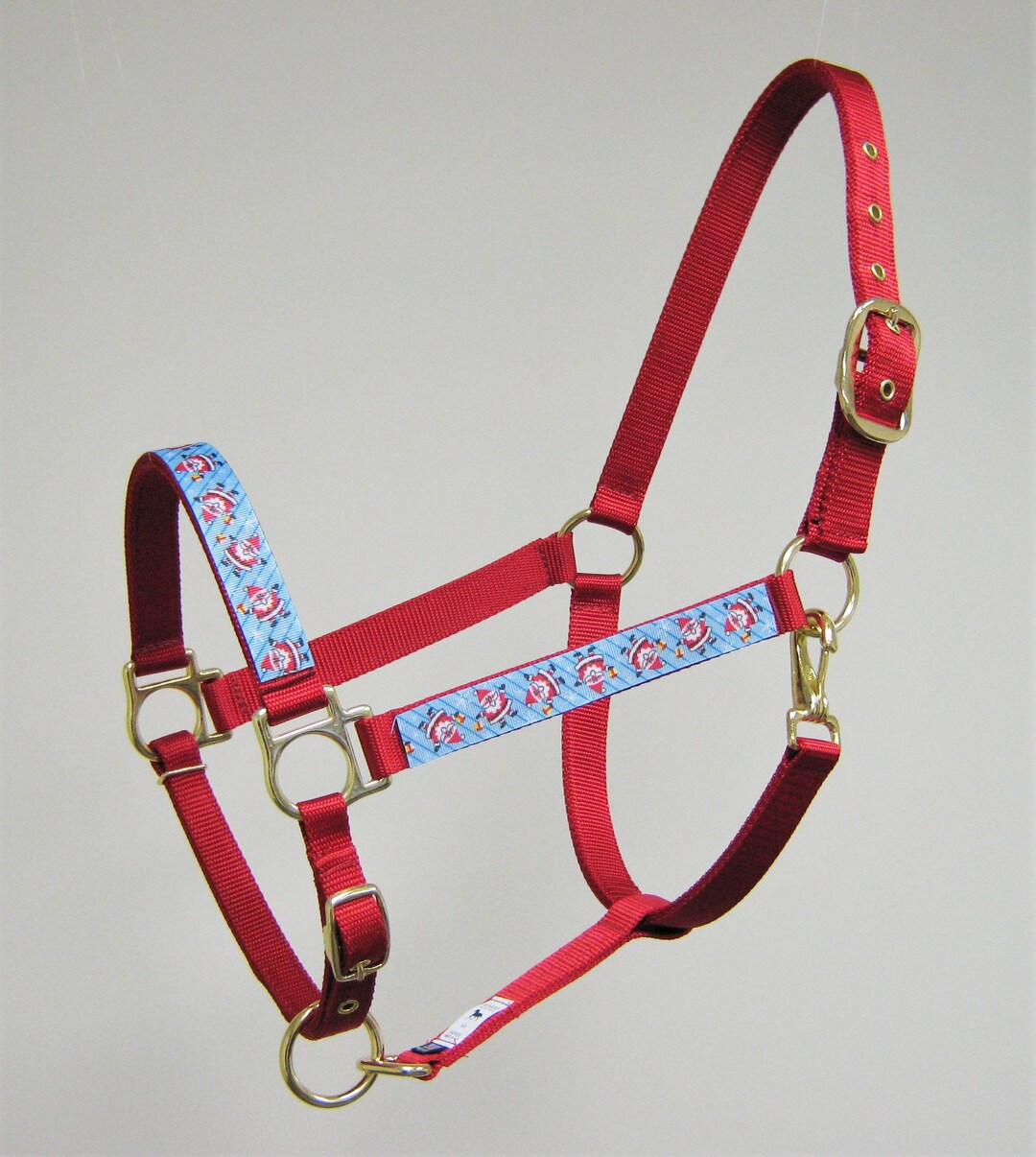 Tumbling Santa Horse Halter, Santa Claus Draft Halter, Holiday Large ...
