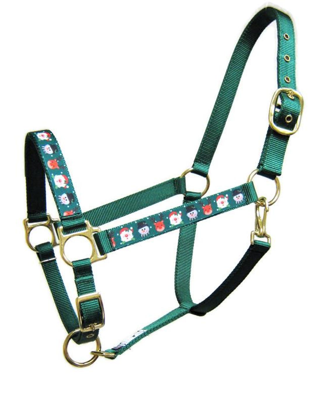Holiday Friends Horse Halter, Santa Draft Halter, Christmas Large Horse ...