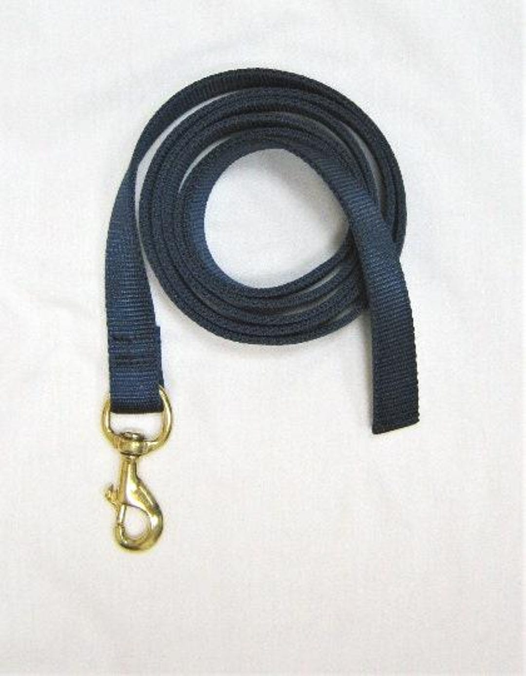 Flat Nylon Lead With Snap, Nylon Webbing Lead With Chain, Lead With ...