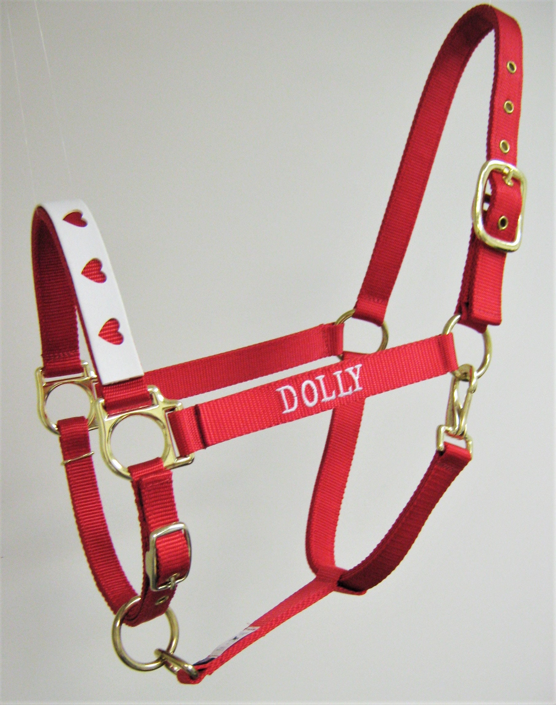 Personalized Sweetheart Horse Halter, Embroidered Heart Large Horse ...