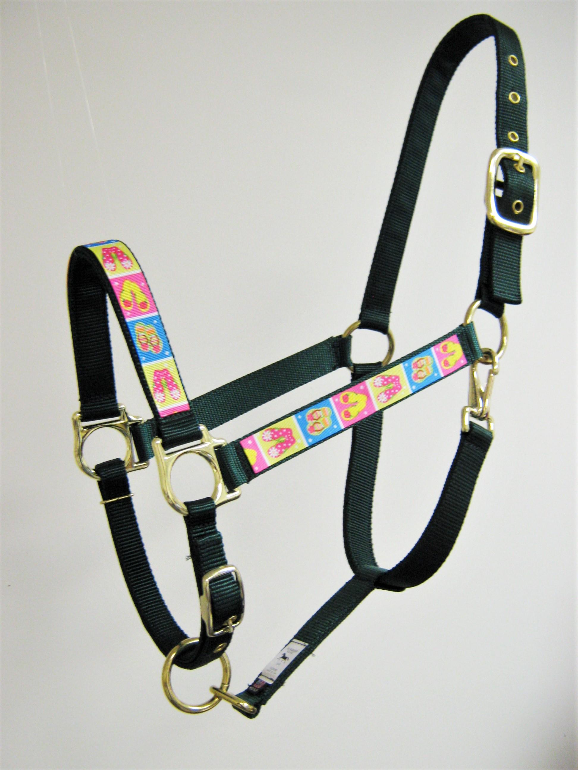 Flip Flops Horse Halter, Colorful Flip Flop Mini Horse Halter ...