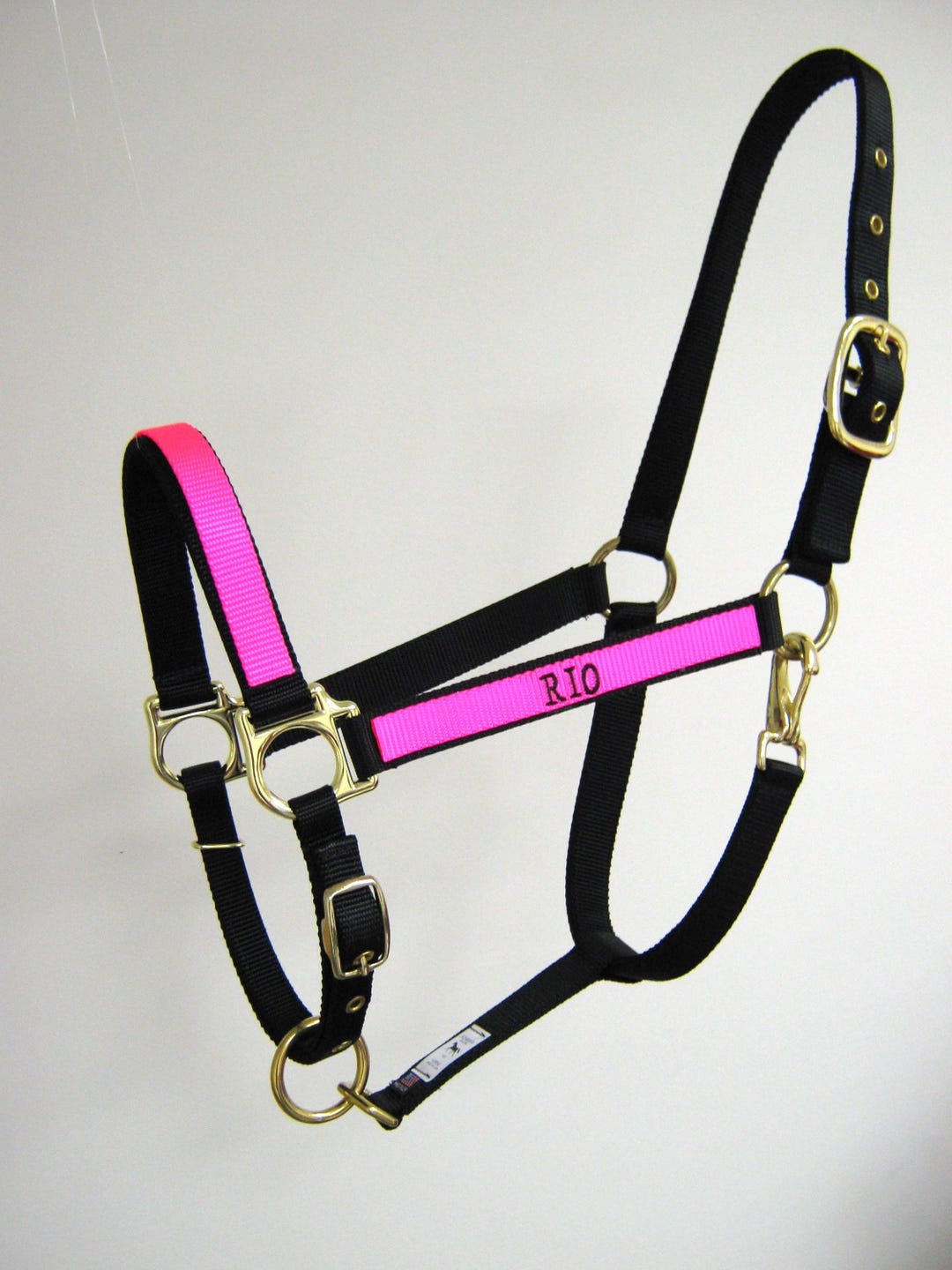 Personalized Two Colored Horse Halter, Embroidered Draft Two Tone Horse ...