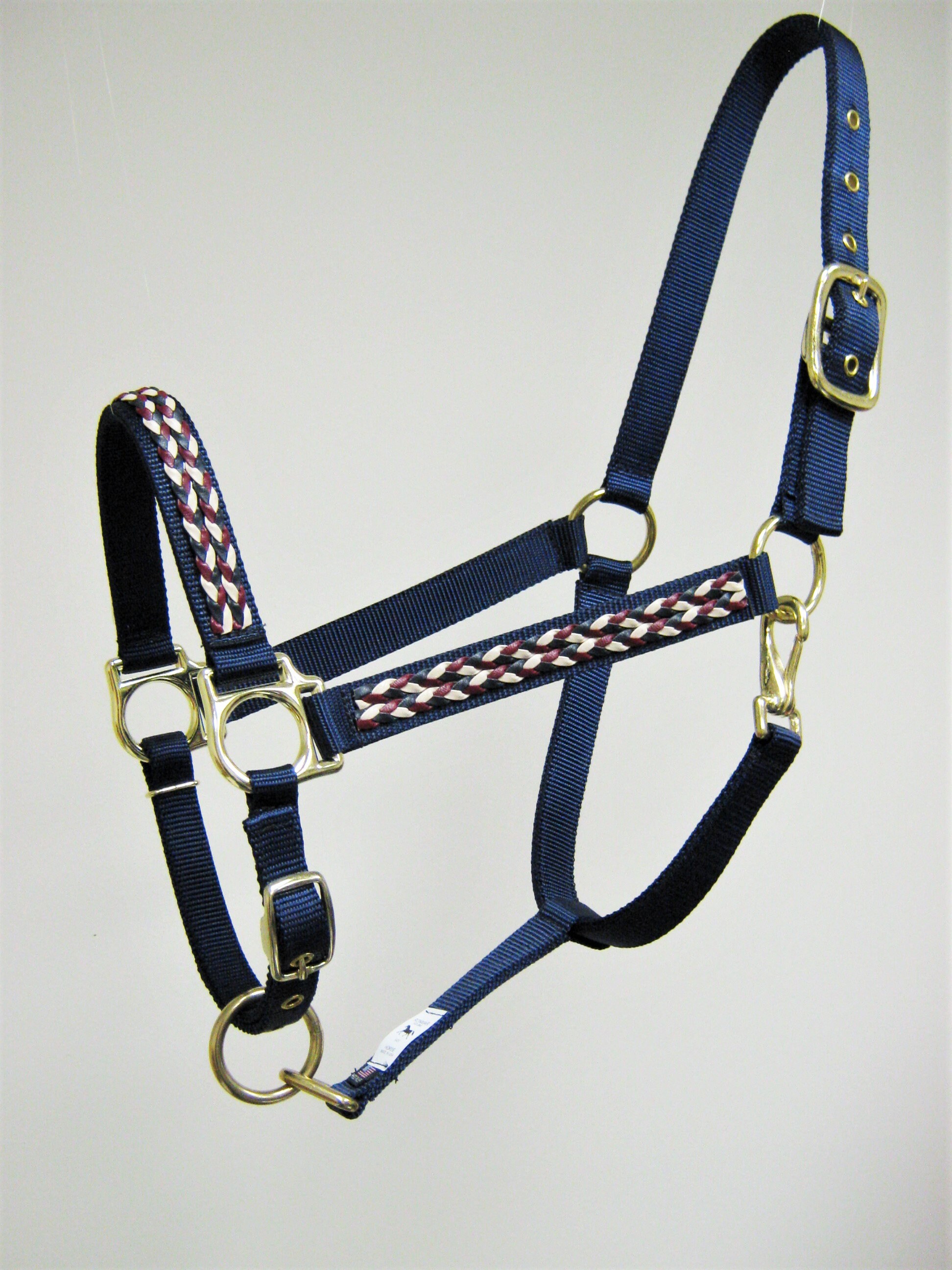 Burgundy Braid Horse Halter, Braid Large Horse Halter, Double Braid ...