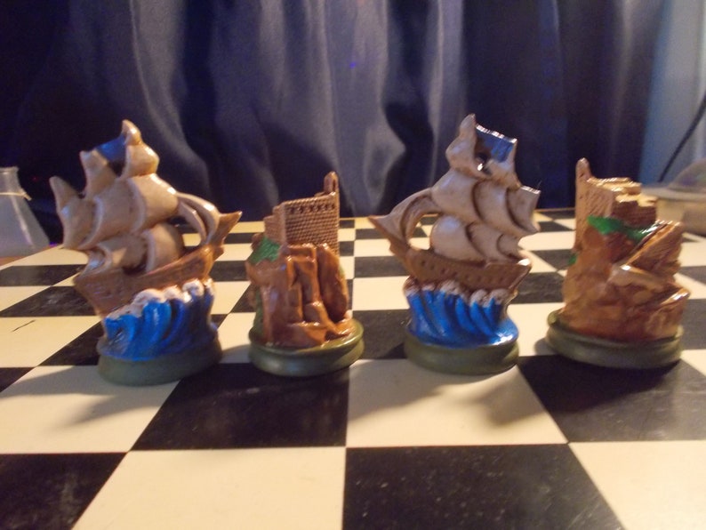 Pirates and Good Guys Chess Pieces. Chess Set, Cannons, Pirates, Good ...