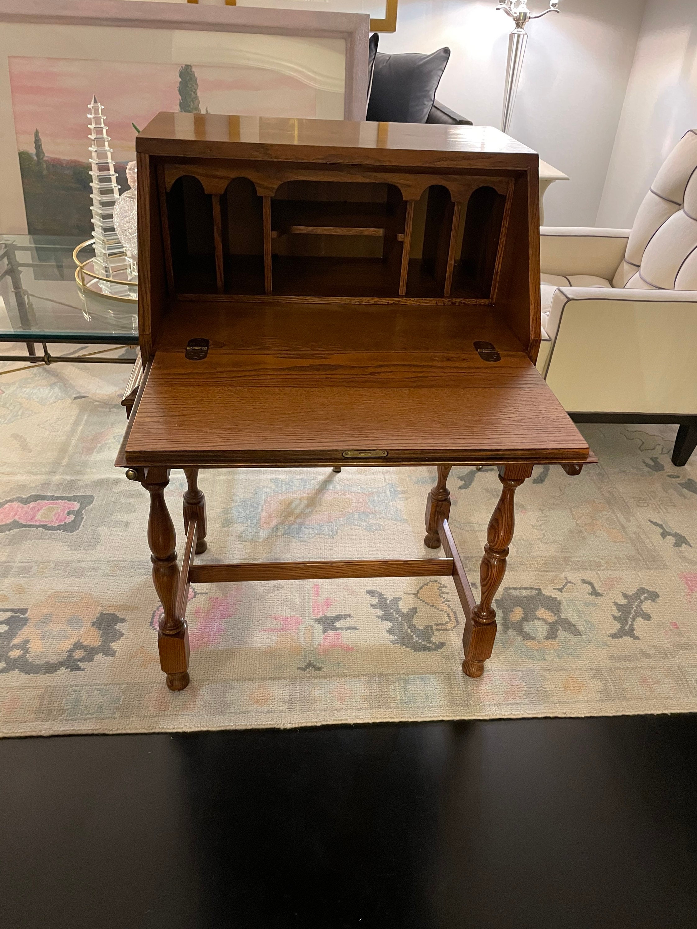 1980s Vintage Traditional Secretary Desk - Etsy