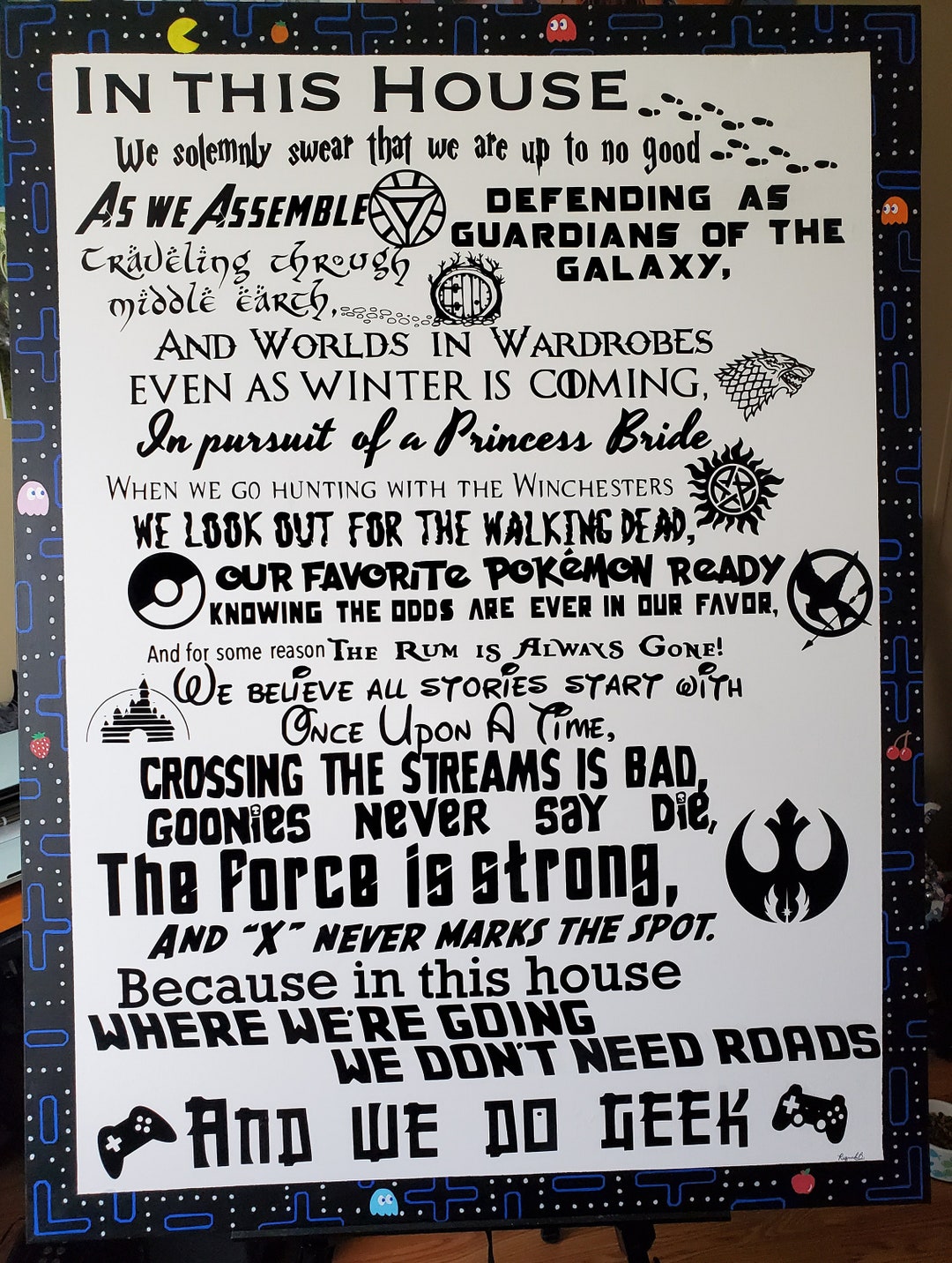 We Do Geek Sign | Geek Poster | in This House | Home Decor | Wall Art ...