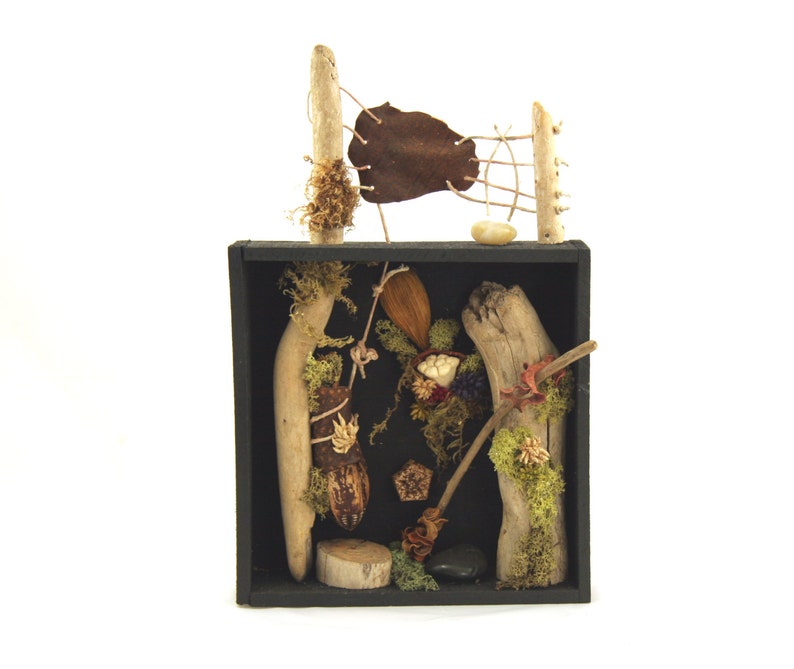 Natural Found Materials Shadow Box Art (14x14 Inches) - Etsy UK