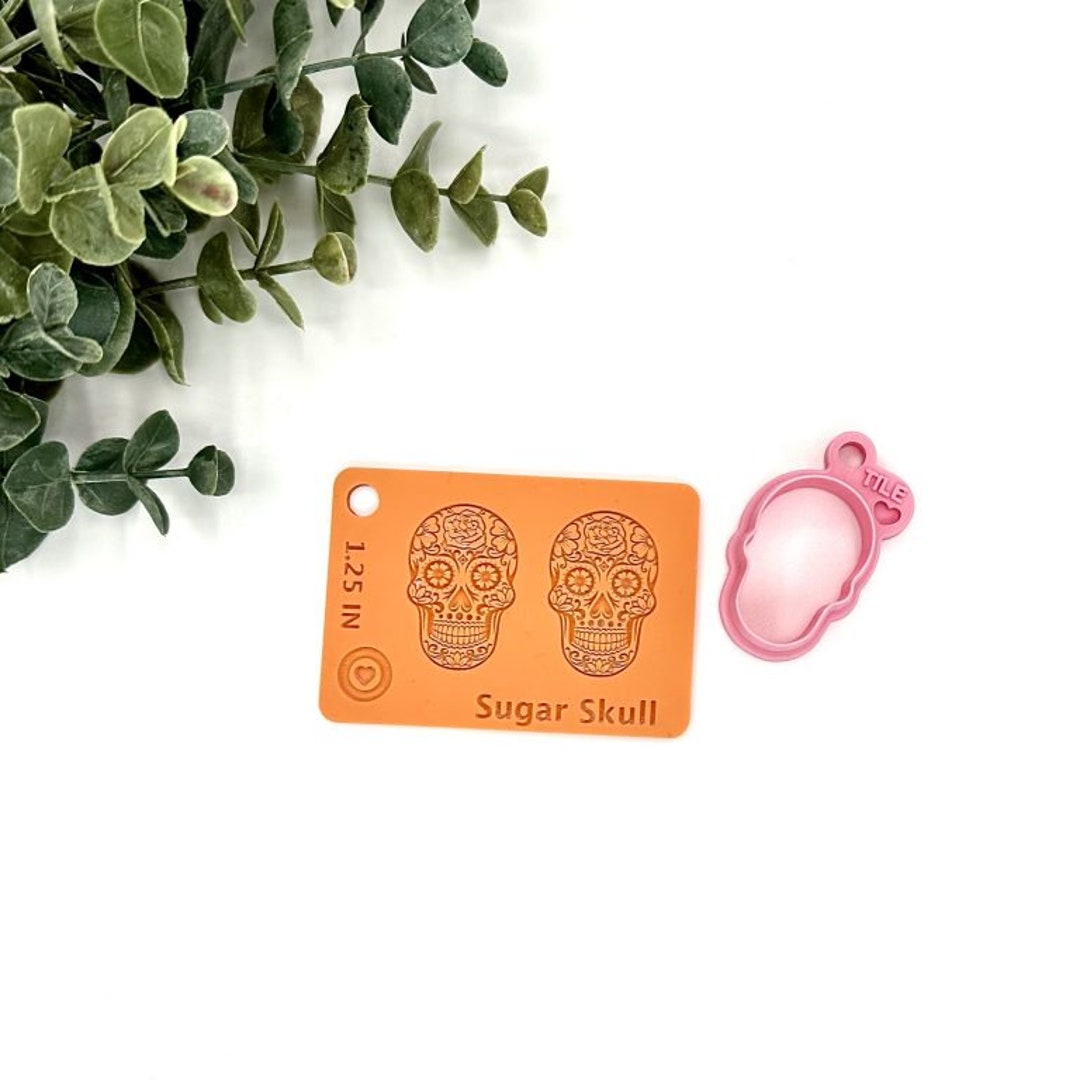 Sugar Skull Texture Tile & Matching Clay Cutter - Etsy
