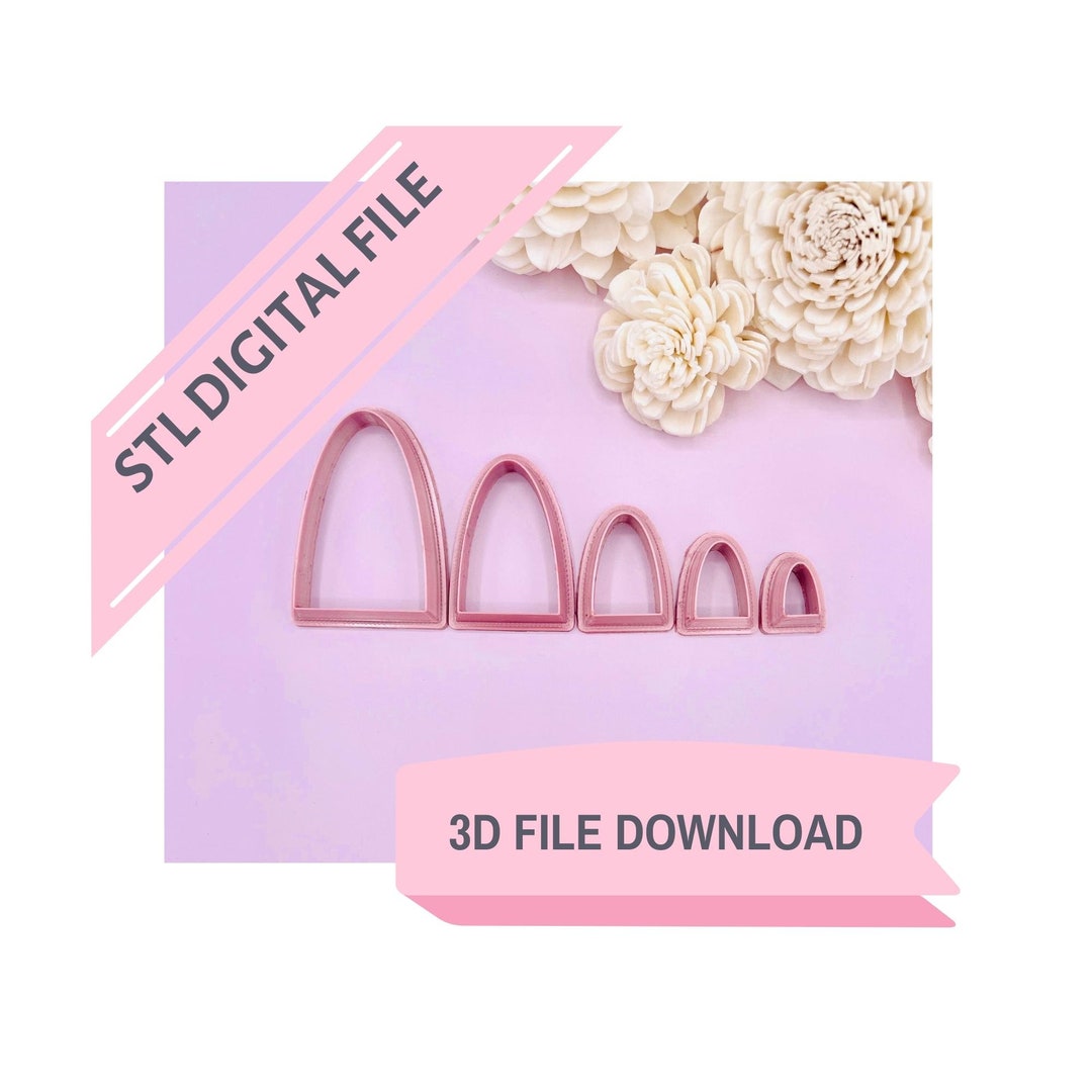 3D File Bullet Arch Clay Cutter Set Digital Download - Etsy