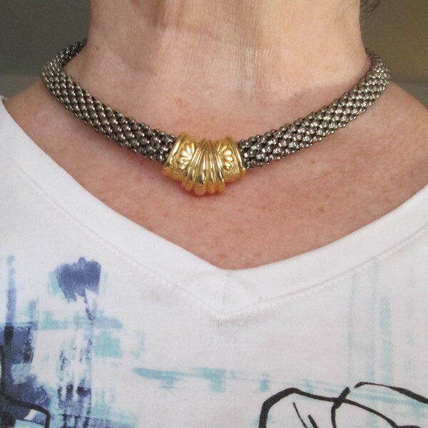 Metal Mesh Necklace - Etsy