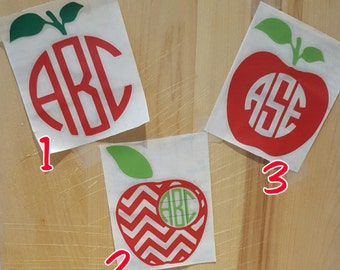 Apple decal | Etsy