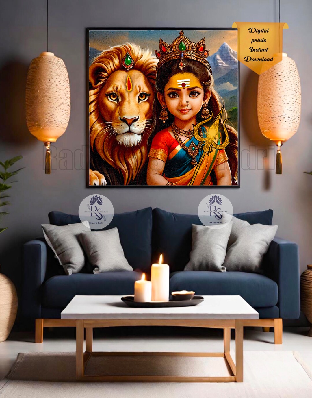 Baby Durga Maa With Lion - Etsy