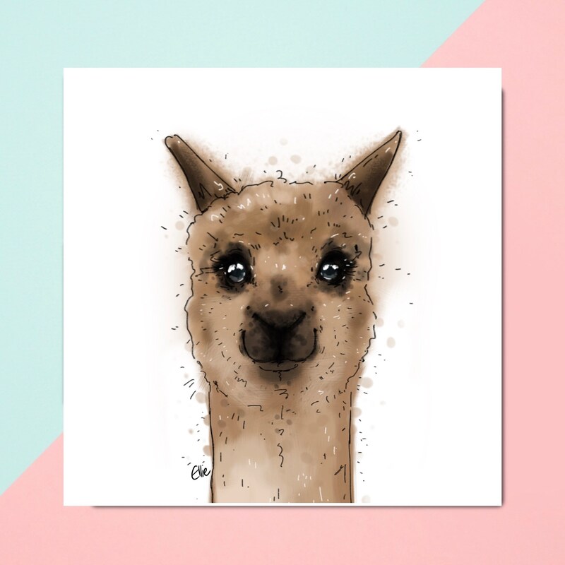 Alpaca Card - Etsy UK