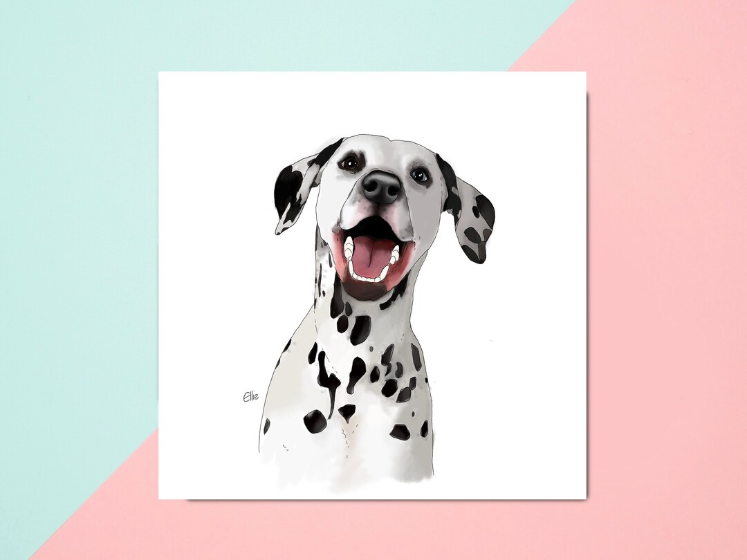 Dalmatian Card // Dalmatian Birthday Card // Dalmatian Gifts // Mother ...
