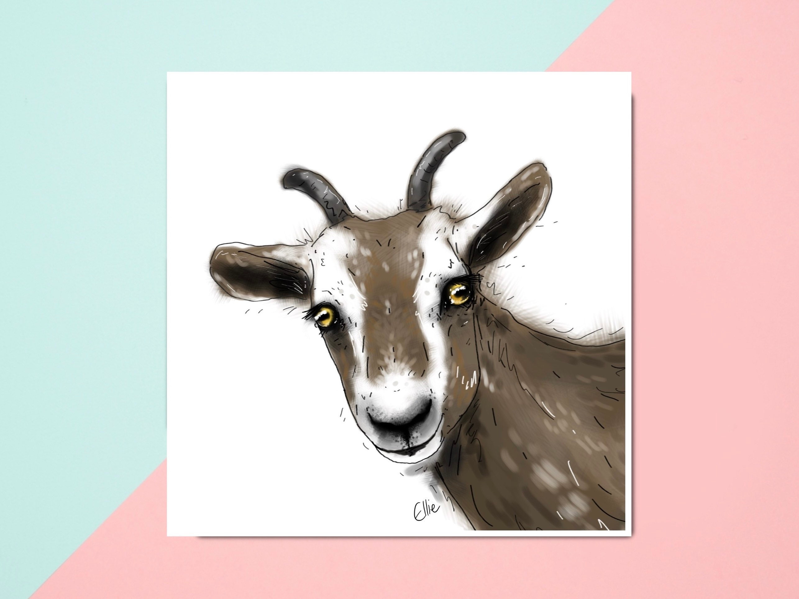 Goat Card // Funny Goat Card // Goat Gifts // Goat Birthday - Etsy