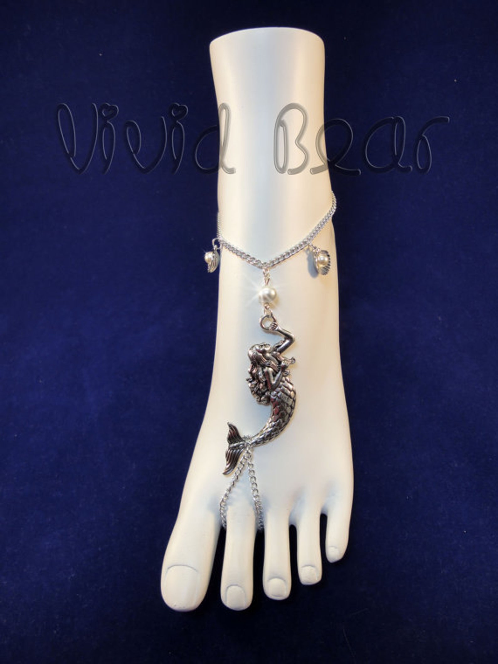 Mermaid Barefoot Sandals. Silver Foot Jewelry. Sea Shell - Etsy