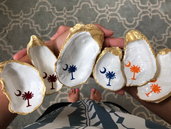 South Carolina Oyster Shell Ring Holder . Clemson Gift . USC | Etsy