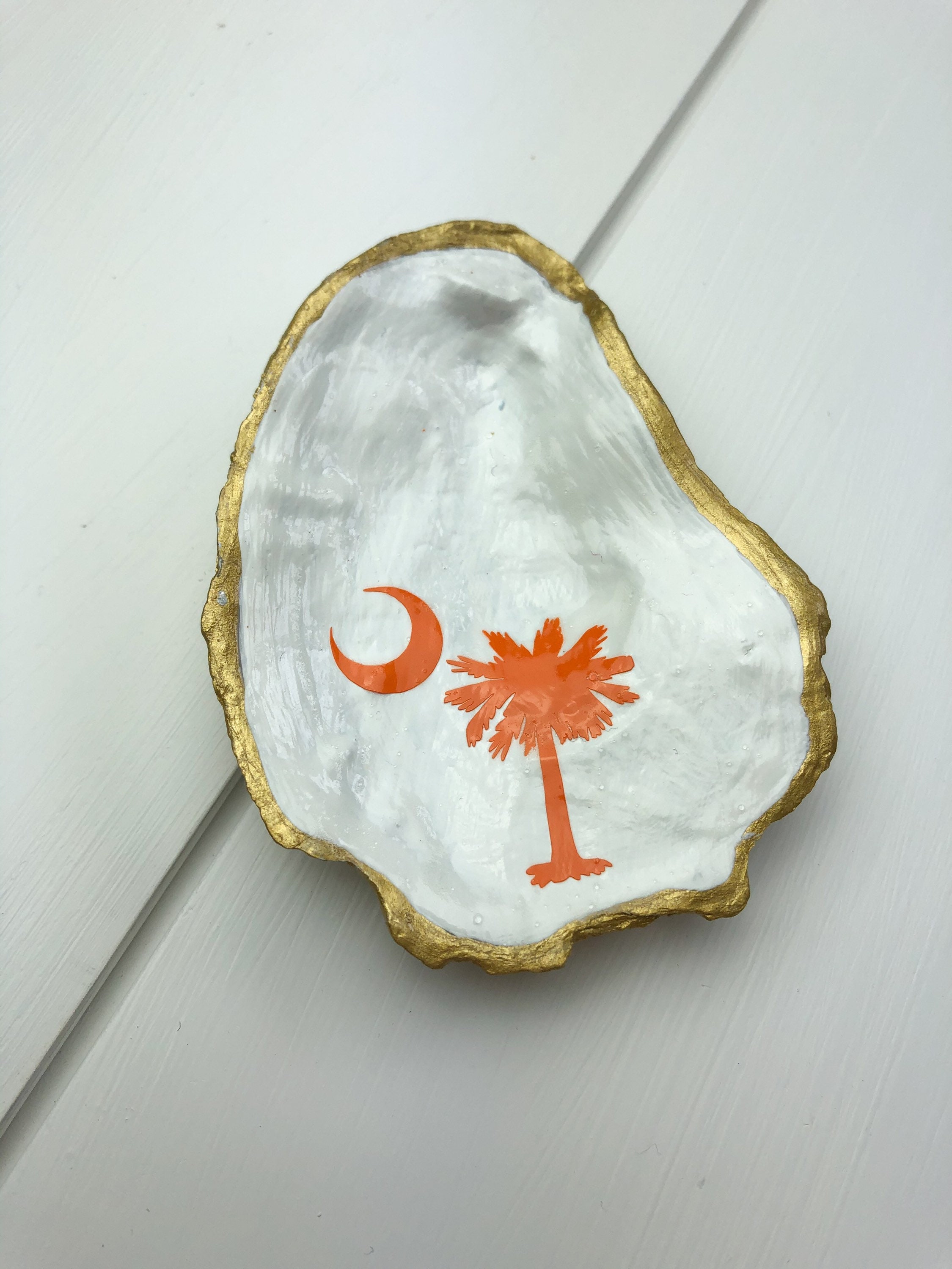 South Carolina Oyster Shell Ring Holder . Clemson Gift . USC | Etsy