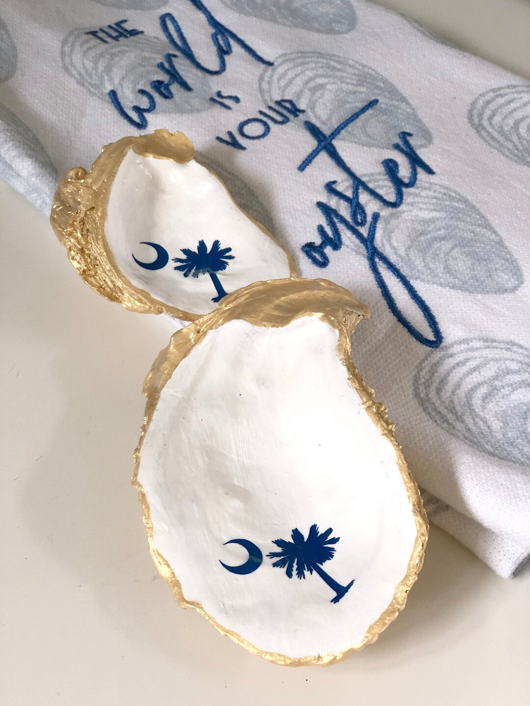 South Carolina Oyster Shell Ring Holder . Ring Holder . Coastal Gifts ...