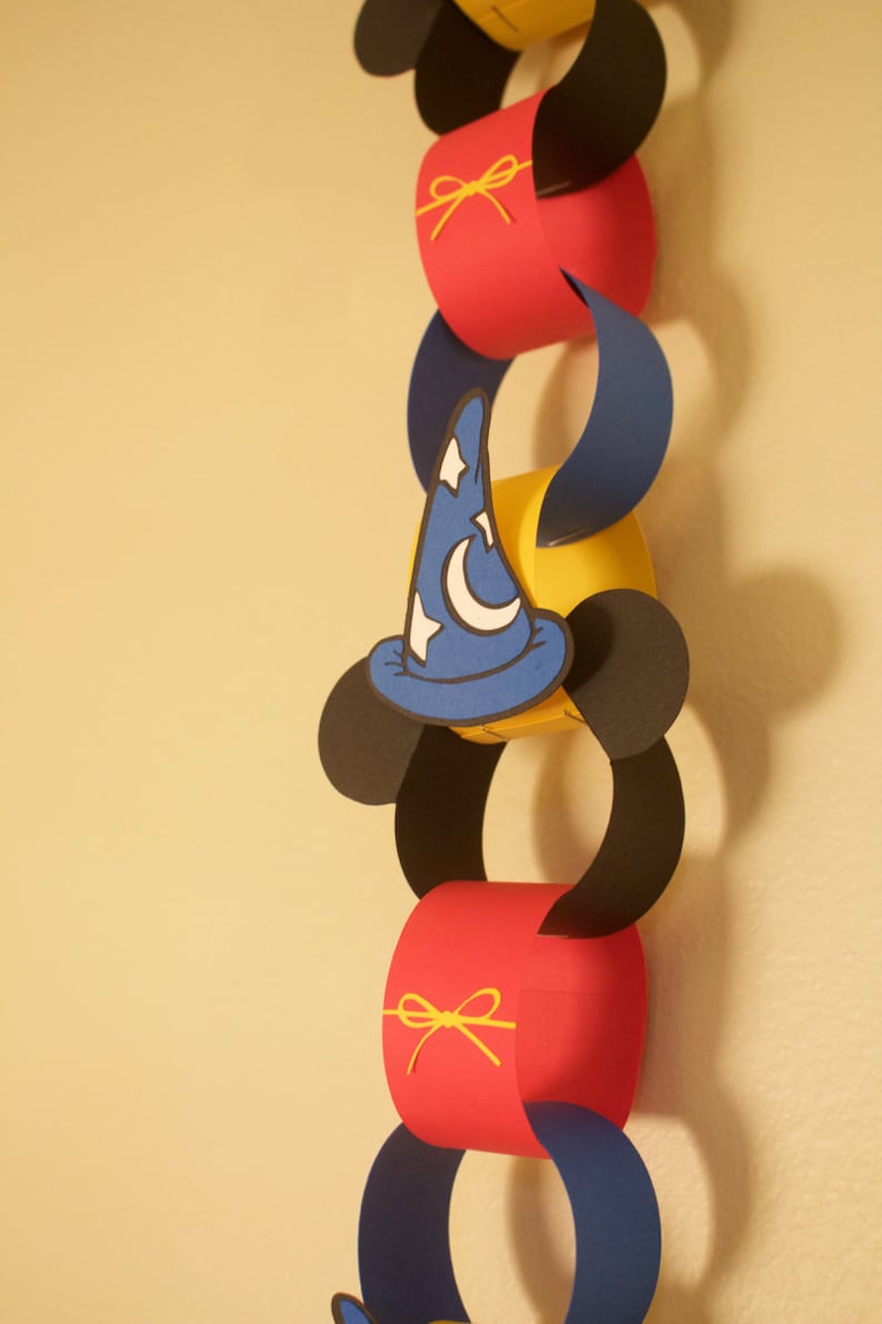 Sorcerer Mickey Countdown Chain - Etsy