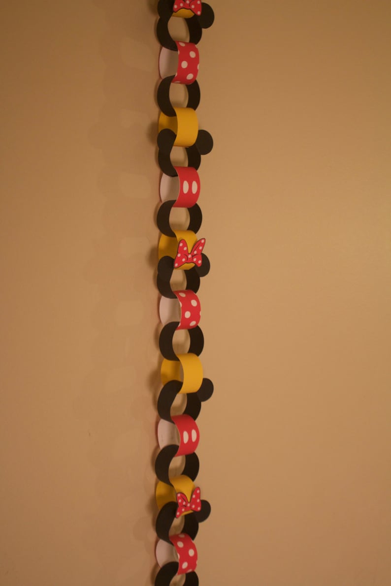Mickey and Minnie Countdown Chain - Classic - Etsy